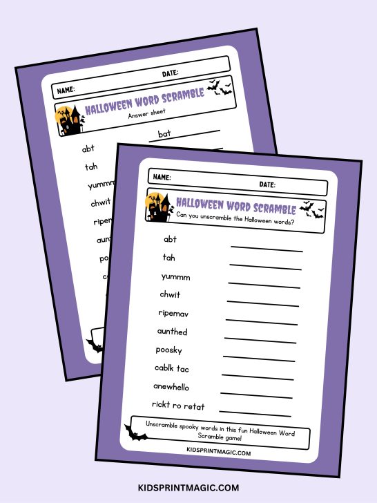 Free Printable Halloween Word Search – Kids Print Magic