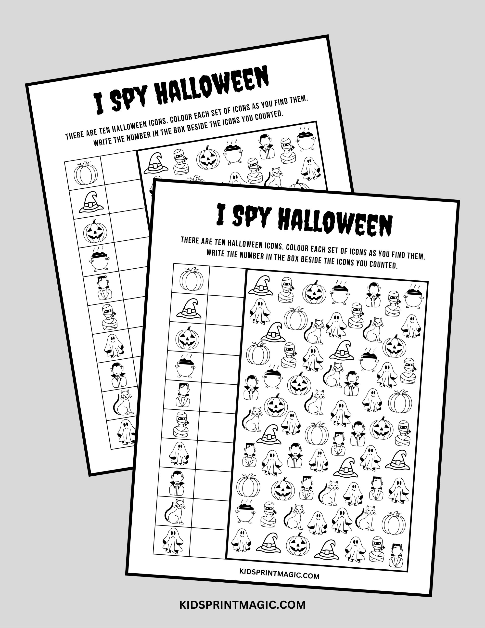 Free Printable I Spy Halloween – Kids Print Magic