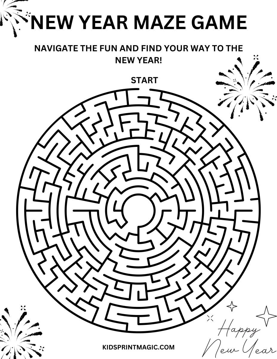 Free Printable New Year Maze Game – Kids Print Magic