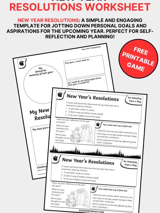 Free Printable New Year’s Eve crossword puzzle – Kids Print Magic
