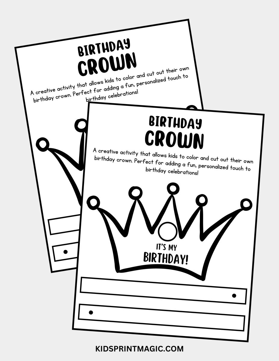 Free Printable Birthday Crown Cutting – Kids Print Magic