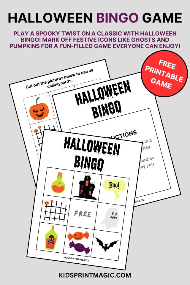 Free Printable Halloween Bingo Game – Kids Print Magic