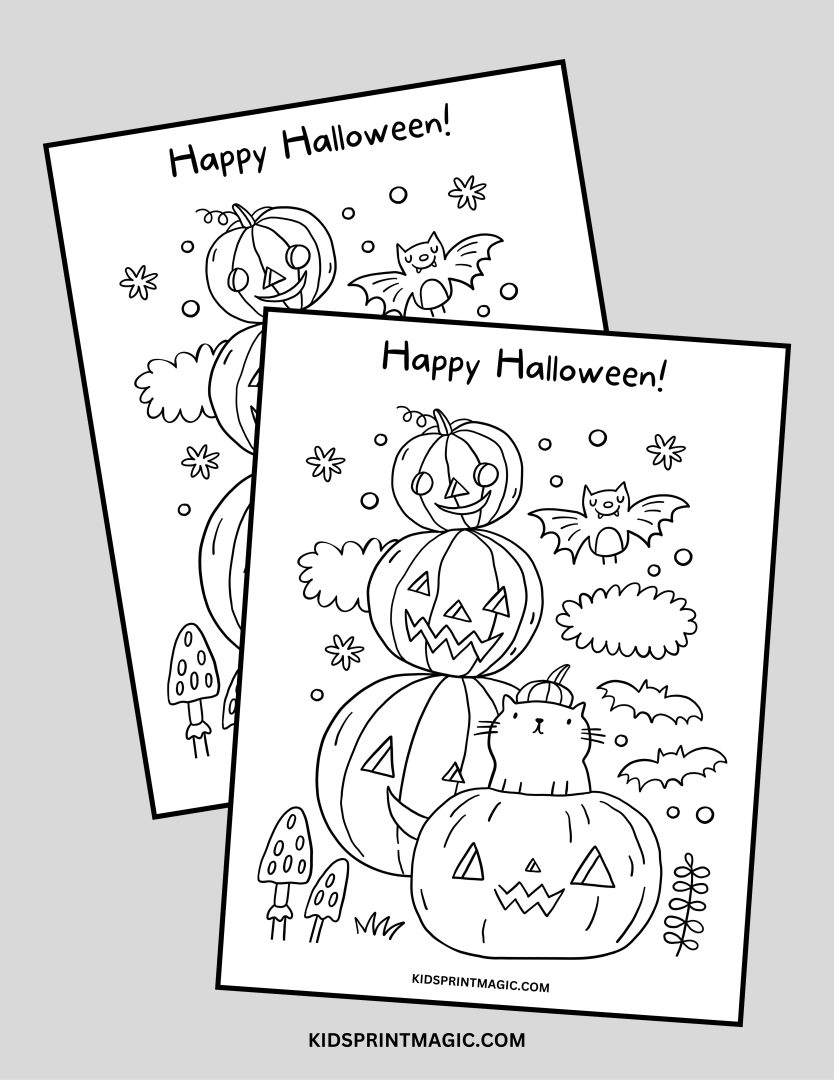 Free Printable Pumpkin Coloring Page – Kids Print Magic