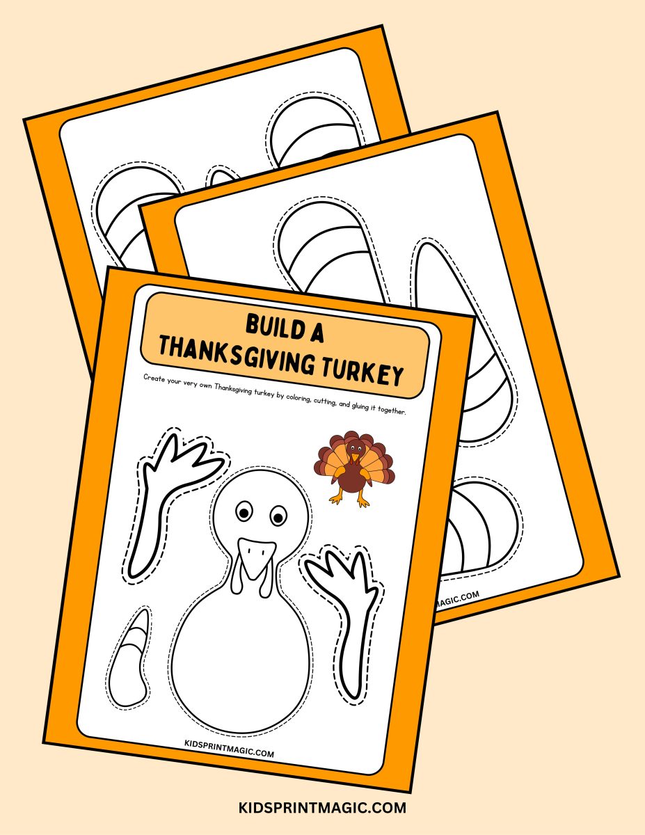 Free Printable Build a Thanksgiving Turkey – Kids Print Magic