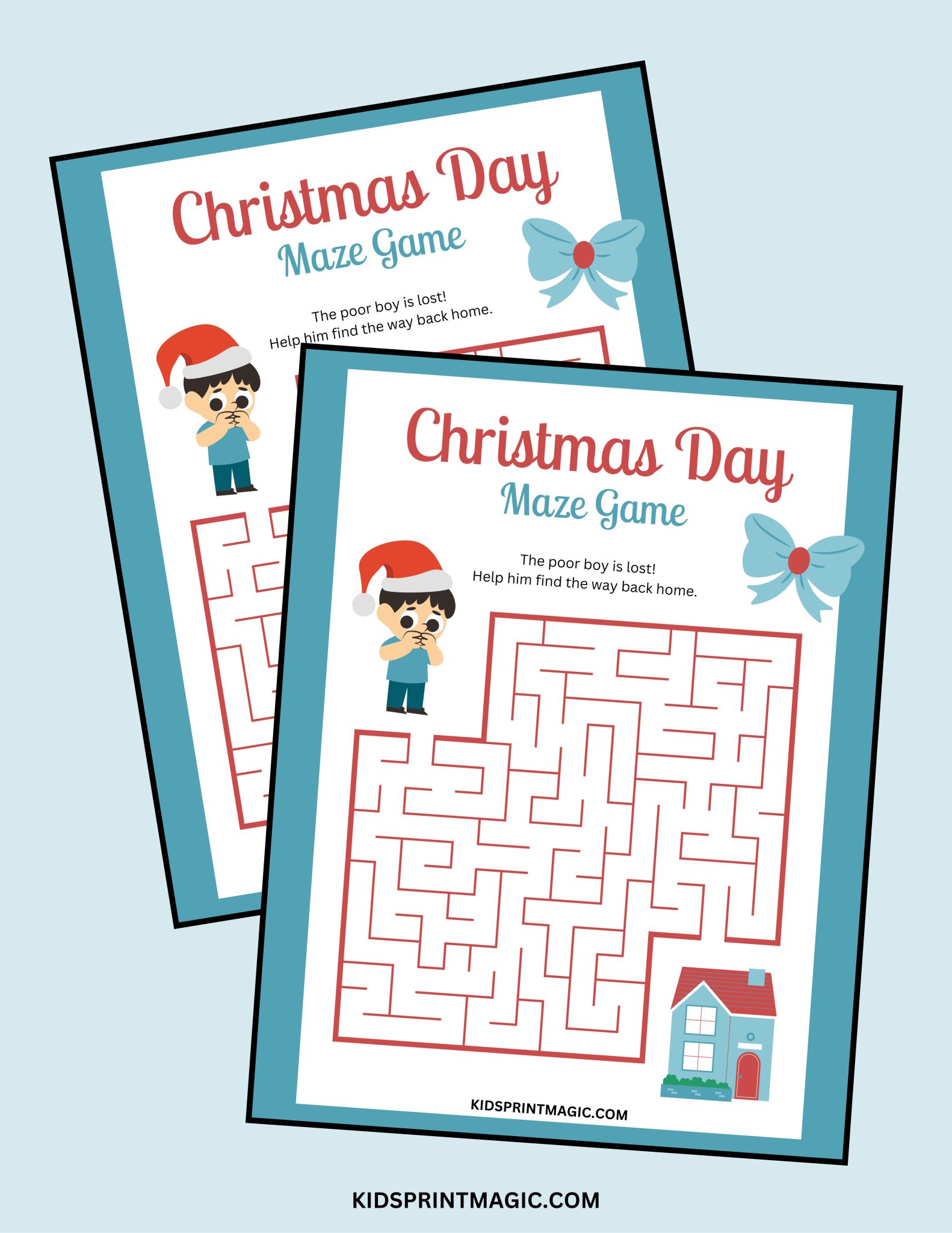 Free Printable Christmas Maze Game – Kids Print Magic
