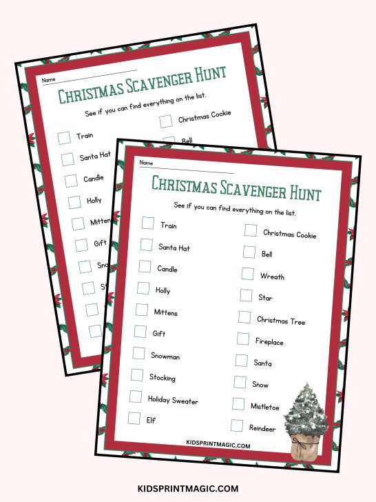 Free Printable Christmas Bingo – Kids Print Magic