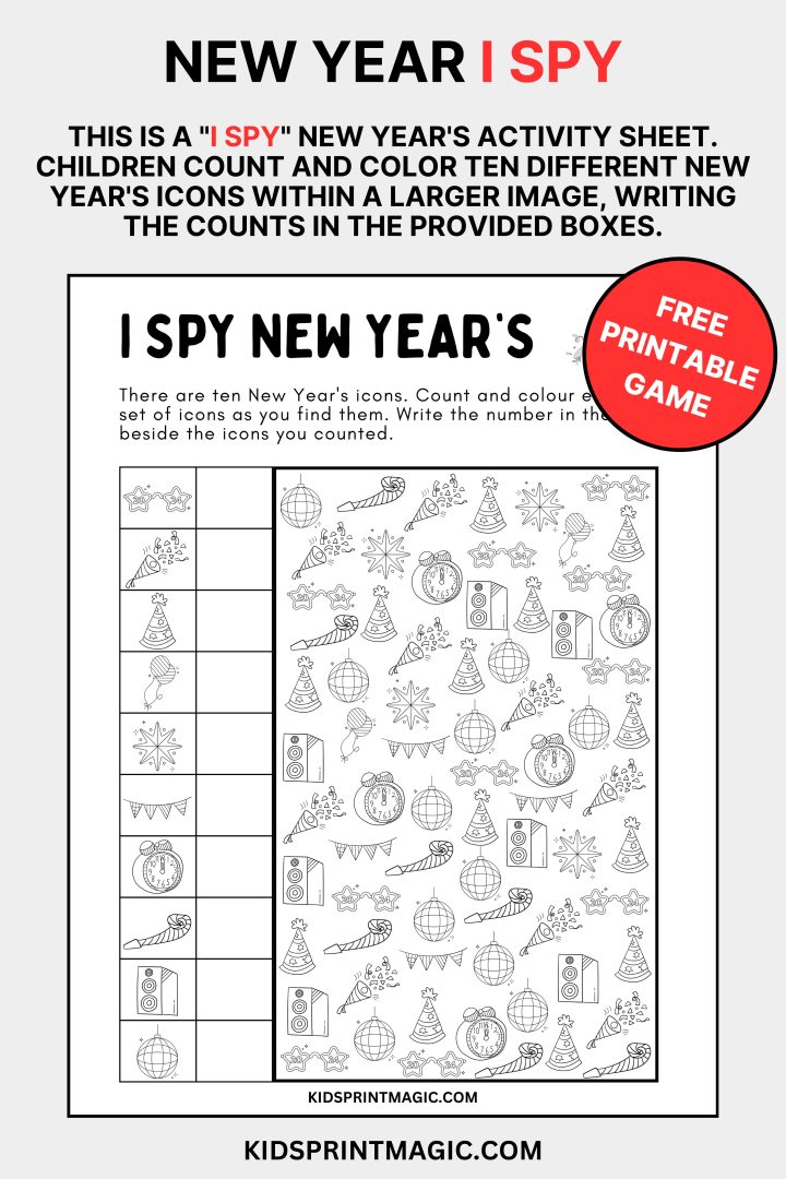 Free Printable New Year I Spy – Kids Print Magic