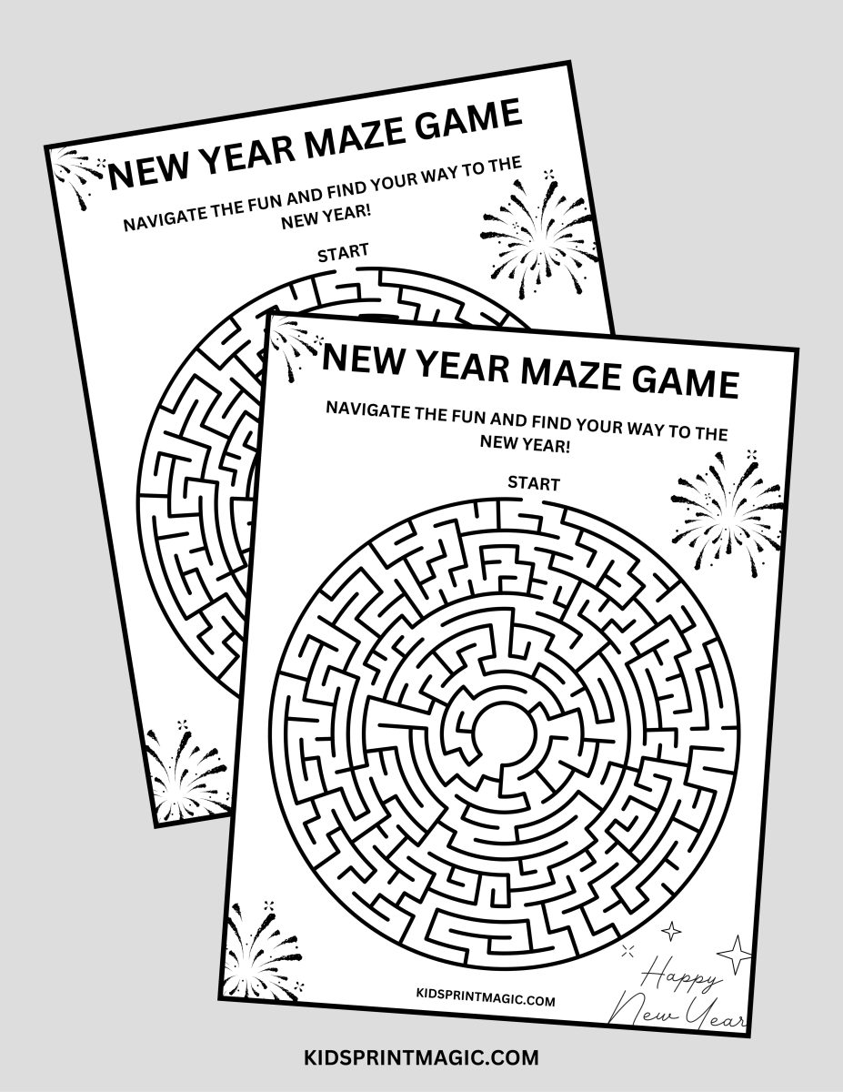 Free Printable New Year Maze Game – Kids Print Magic