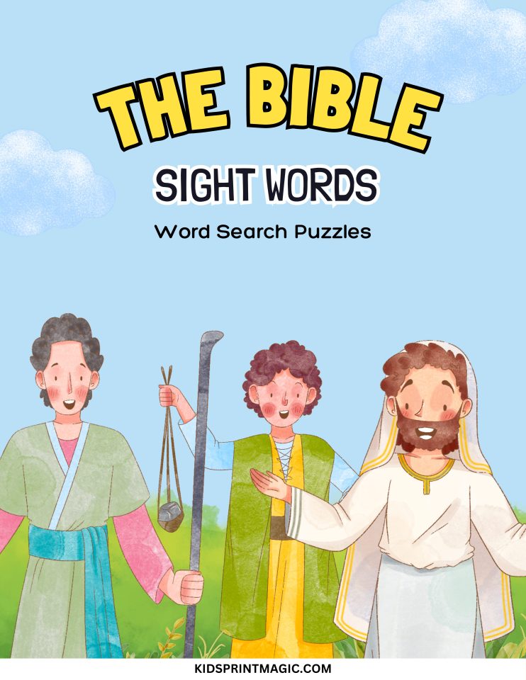 Free Printable Bible sight words Word Search Puzzles – Kids Print Magic
