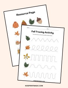 Free Printable Fall Tracing Activity – Kids Print Magic