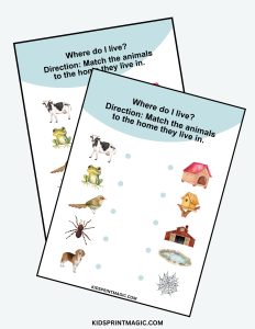 Free Printable Where do I live – Kids Print Magic