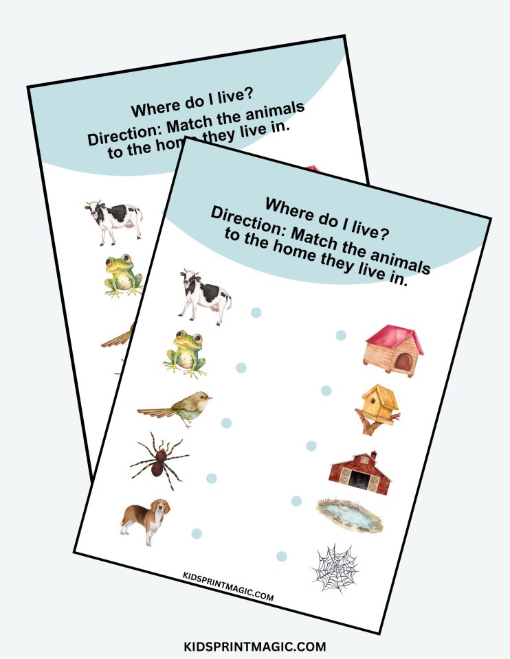 Free Printable Where do I live – Kids Print Magic